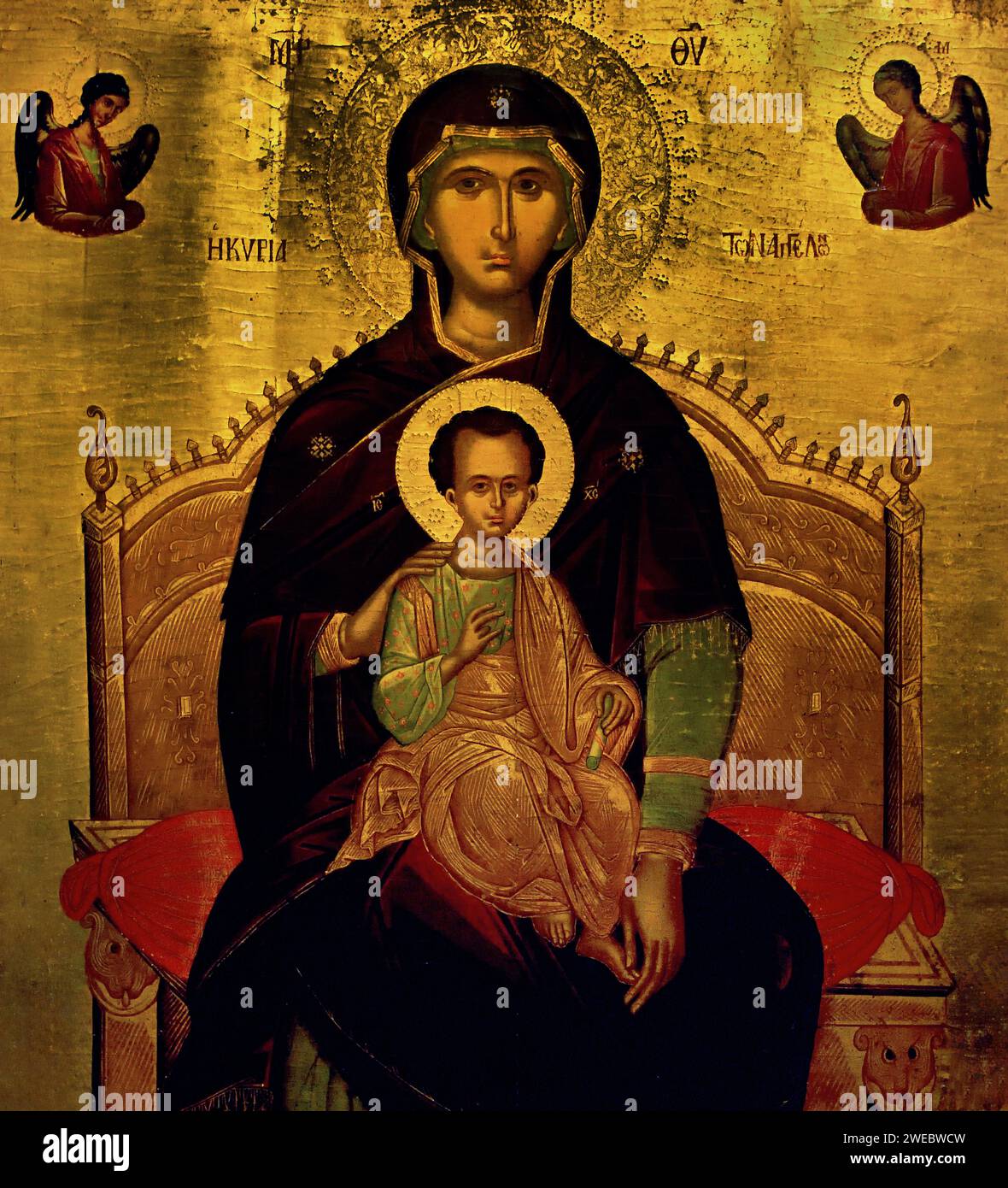 The Virgin ( Lady of the Angels ) 1680 by Georgios Nomikos Benaki ...