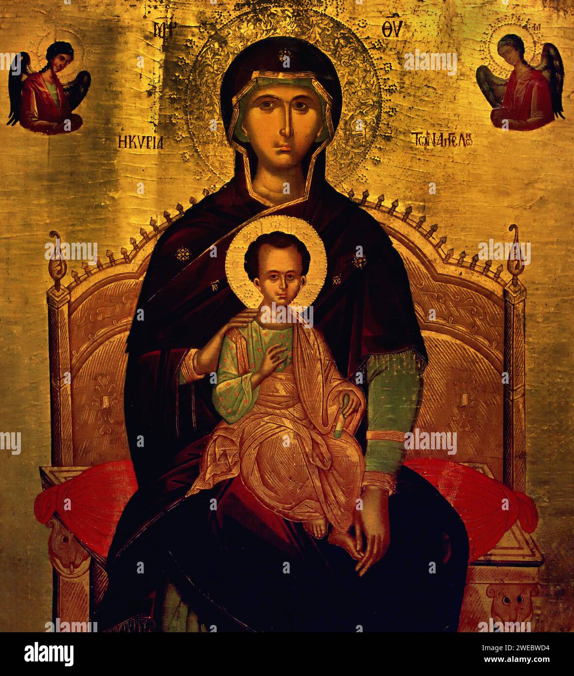 The Virgin ( Lady of the Angels ) 1680 by Georgios Nomikos Benaki ...