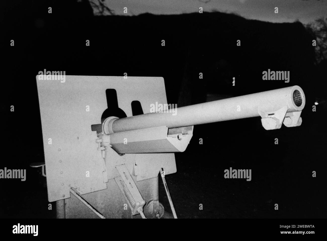 French 75mm gun on fortress lookout, the Fortress, Verdun, Meuse, Grand ...