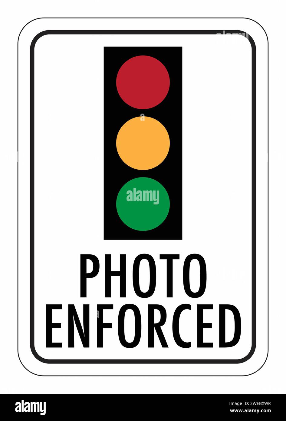 Vector graphic of photo enforced traffic sign Stock Photo - Alamy