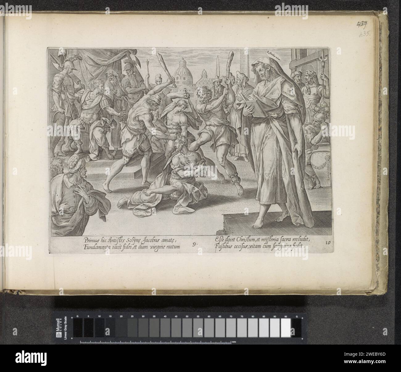 Martyrdom of Jakobus De Lessere, 1643 print James the lesser is beaten ...