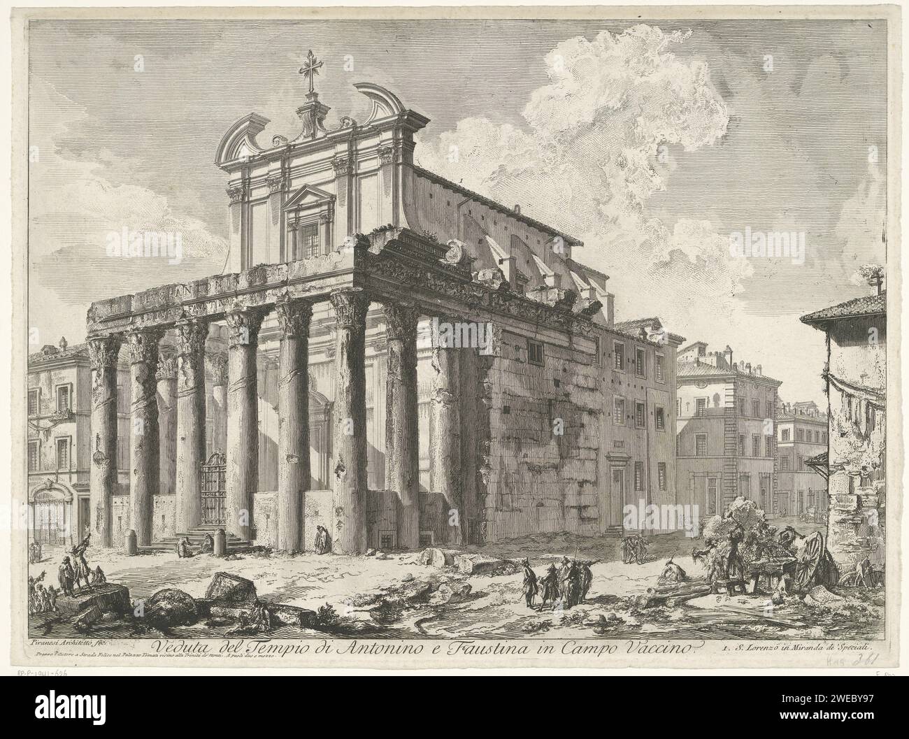 Tempel Van Antoninus en Faustina Te Rome, Giovanni Battista Piranesi ...