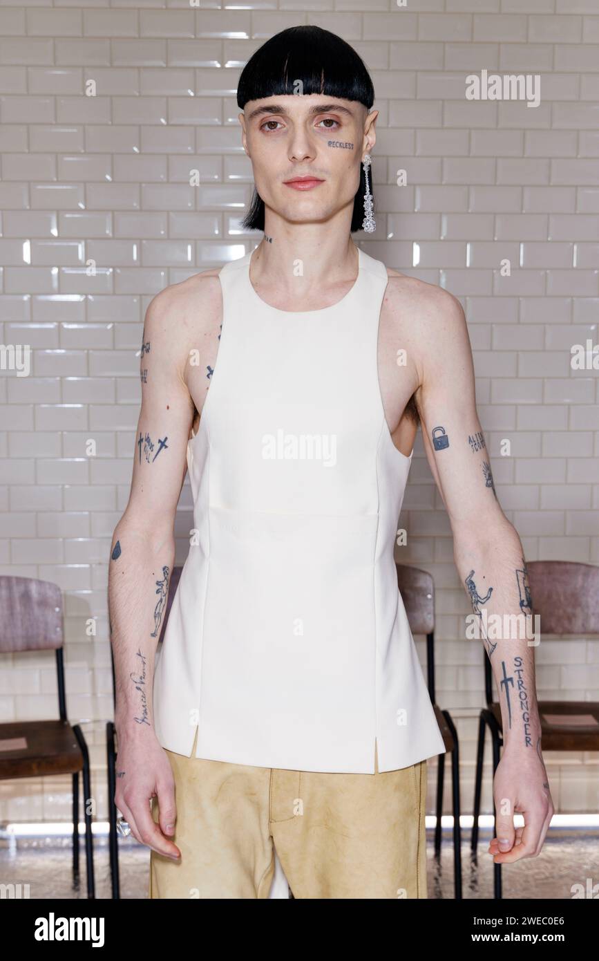 Paris, Frankreich. 24th Jan, 2024. Aime Simone attends JEAN PAUL ...