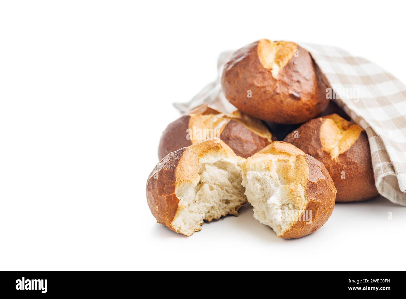 Homemade baked buns isolated on the white background Stock Photo - Alamy