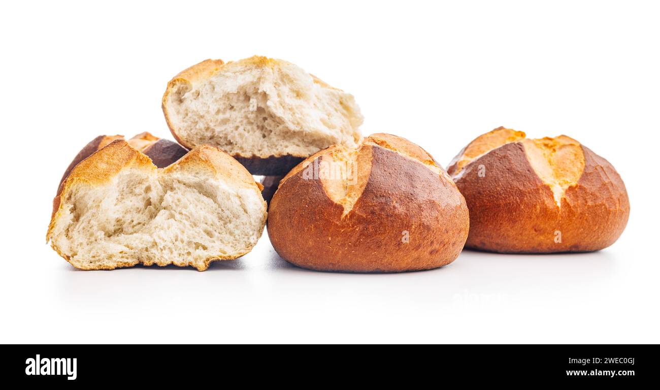 Homemade baked buns isolated on the white background Stock Photo - Alamy