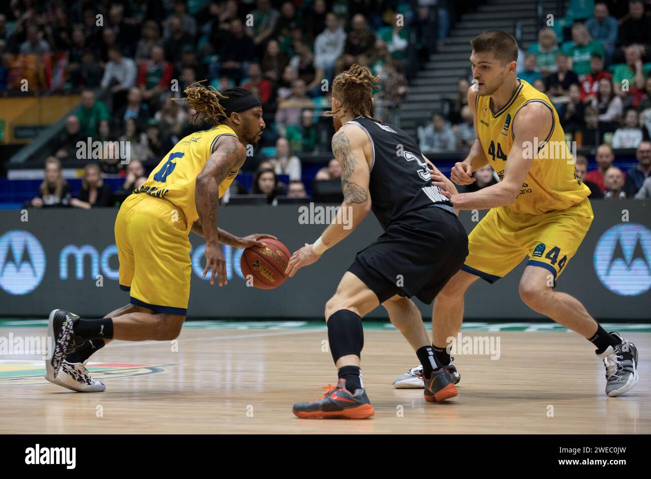 Wroclaw, Poland, January 24th, 2024. BTK EuroCup: WKS Slask Wroclaw vs Dreamland Gran Canaria in ...
