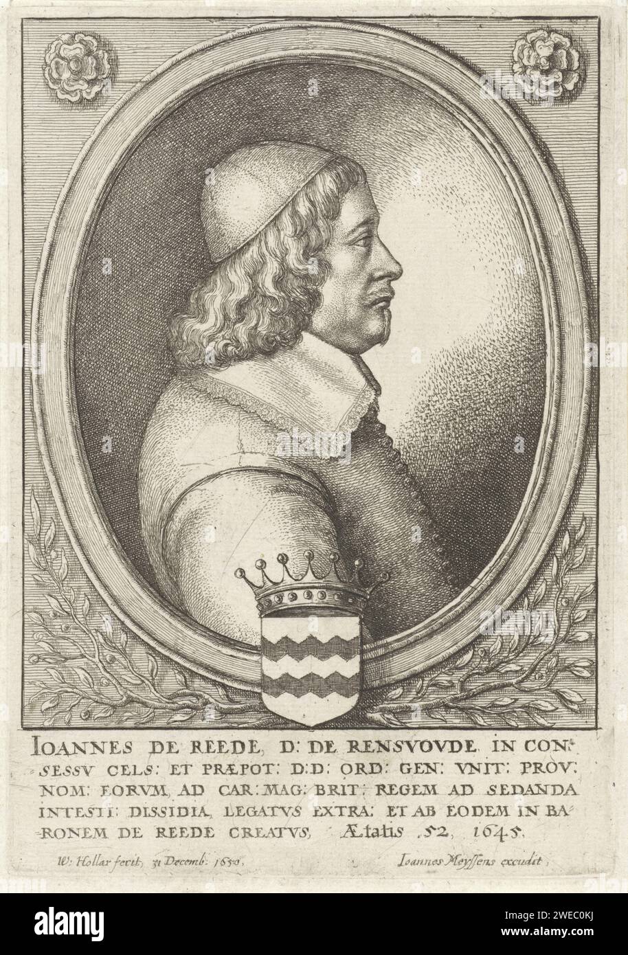 Portrait of Johan Baron van Reede, lord of Renswoude, Wenceslaus Hollar ...