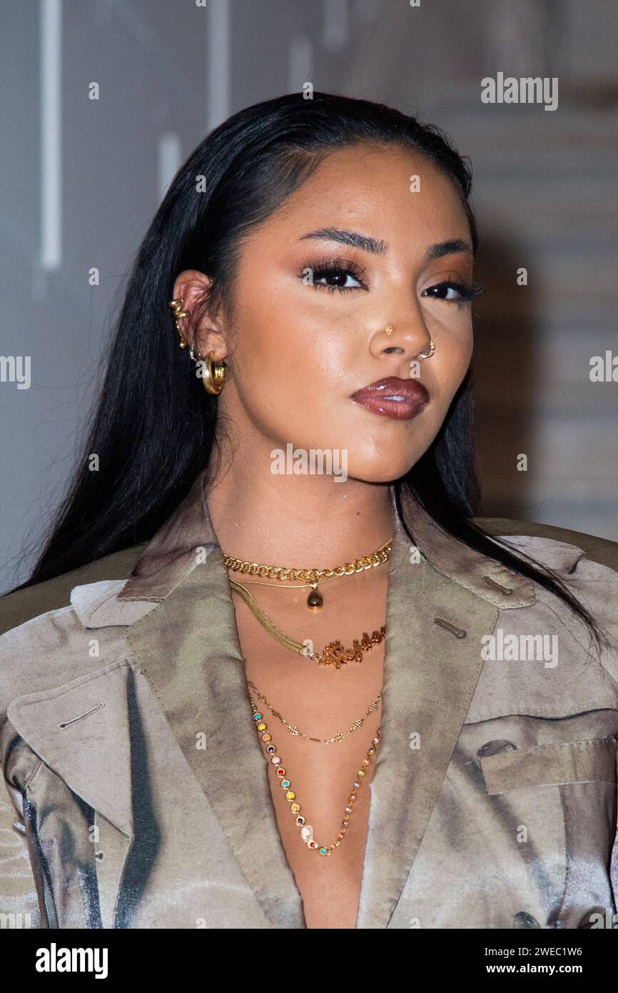 Paris, France. 24th Jan, 2024. Wejdene attending the Jean-Paul Gaultier ...