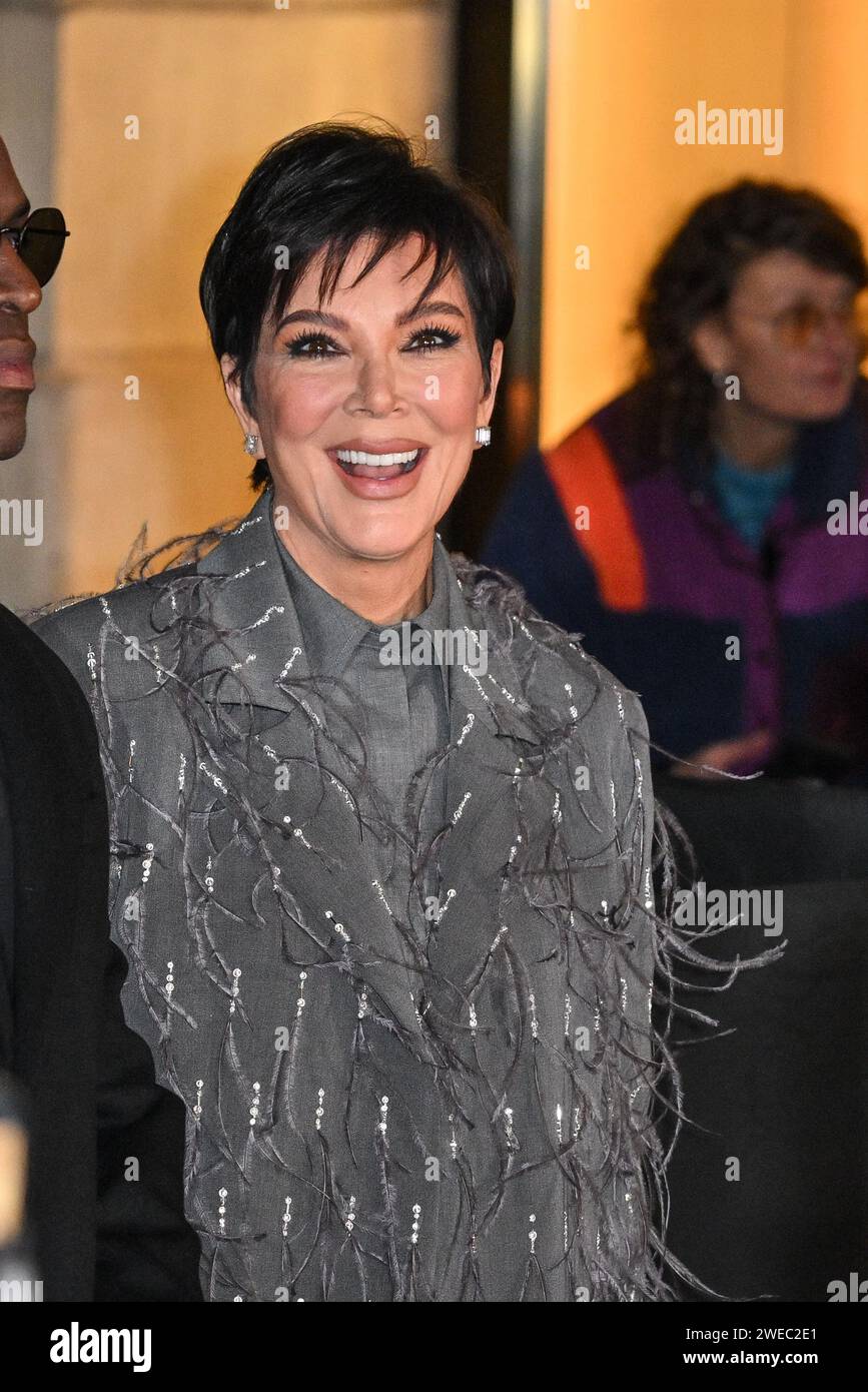 Kris Jenner arriving at Valentino show during Paris Fashion Week Haute ...