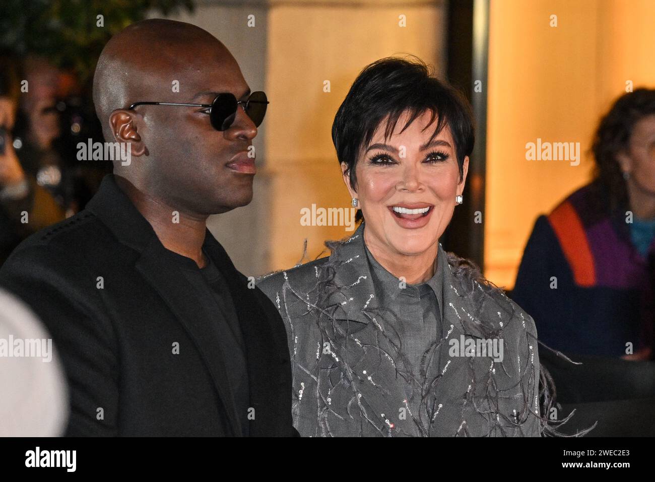 Kris Jenner arriving at Valentino show during Paris Fashion Week Haute ...