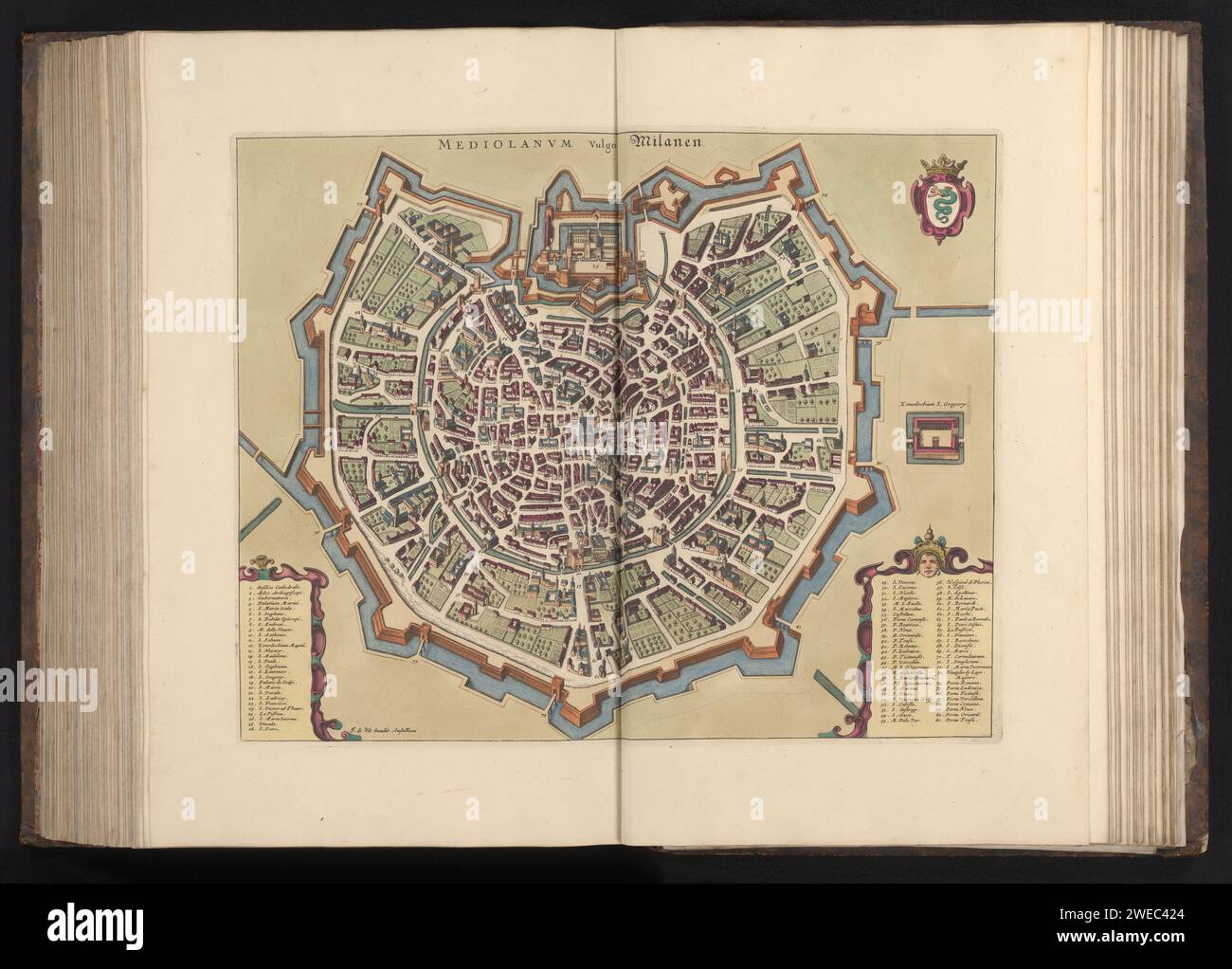 View of Milan in a nutshell perspective, Anonymous, 1693 - 1717 print View of Milan in a ...