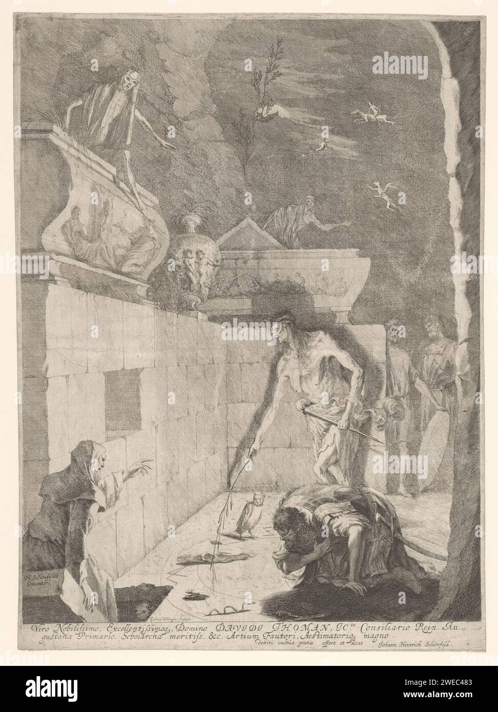 Saul speaks with Samuel's spirit with the witch of Endor, Gabriel ...