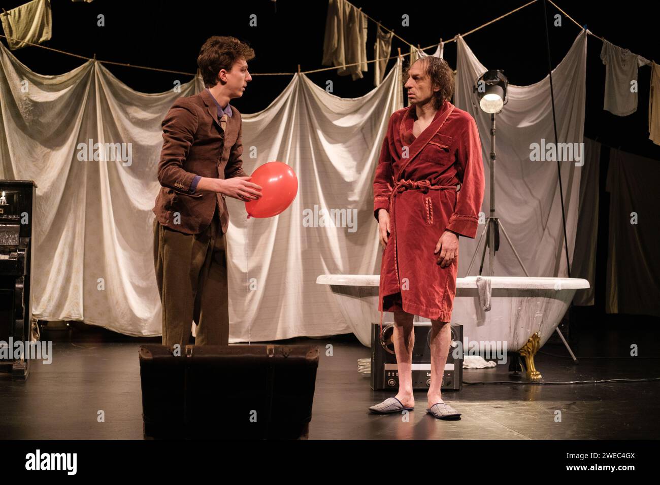 Circus artists Danny and Pepijn Ronaldo perform during the presentation ...
