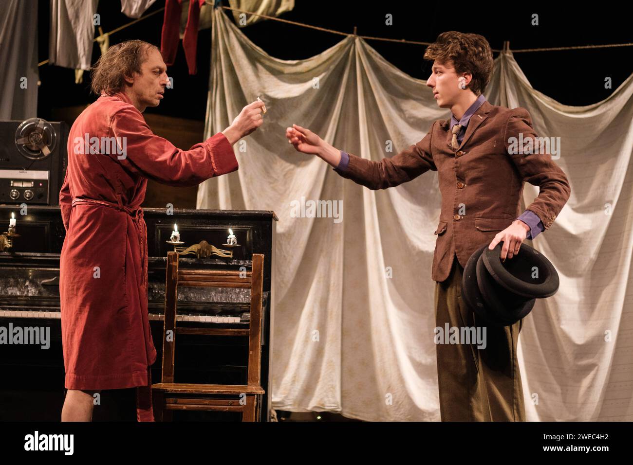 Circus artists Danny and Pepijn Ronaldo perform during the presentation ...