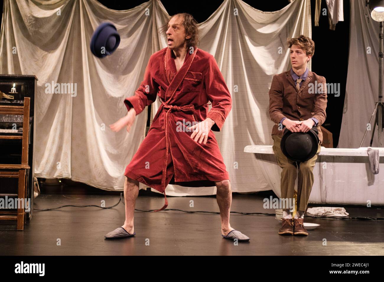 Circus artists Danny and Pepijn Ronaldo perform during the presentation ...