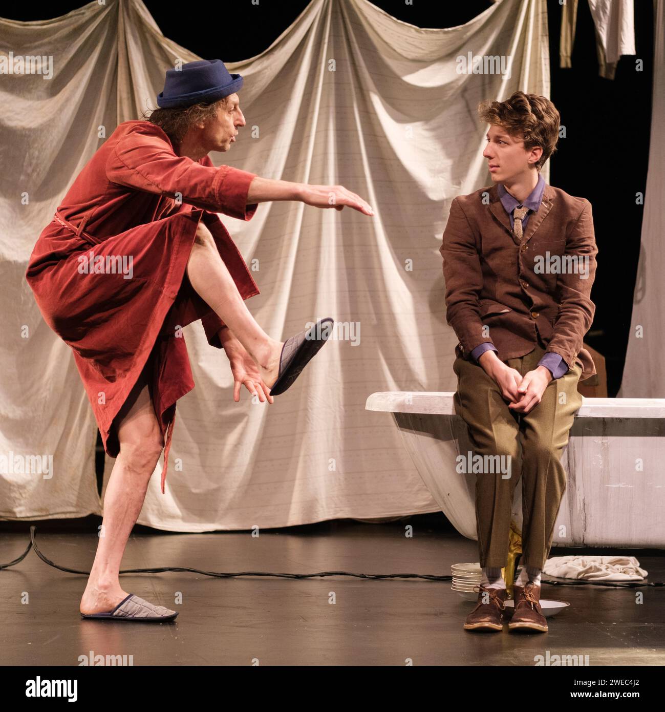 Circus artists Danny and Pepijn Ronaldo perform during the presentation ...