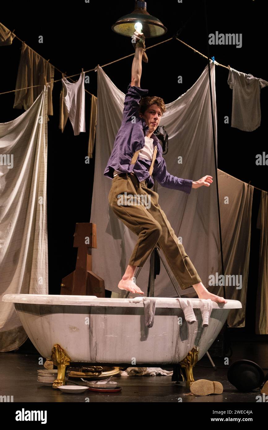 Circus artists Danny and Pepijn Ronaldo perform during the presentation ...