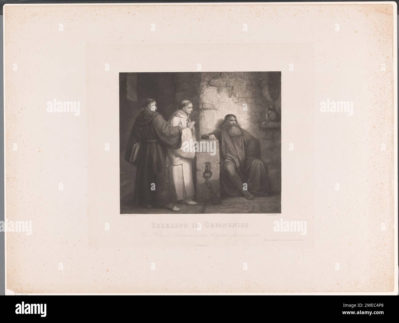 Ezzelino da Romano in de Kerker, Eugen Eduard Schaeffer, after Carl ...