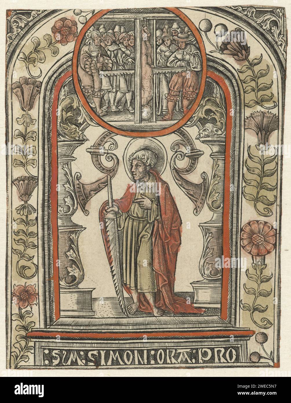 The apostle Simon and his martyrdom, Allaert Claesz. (attributed to), c ...