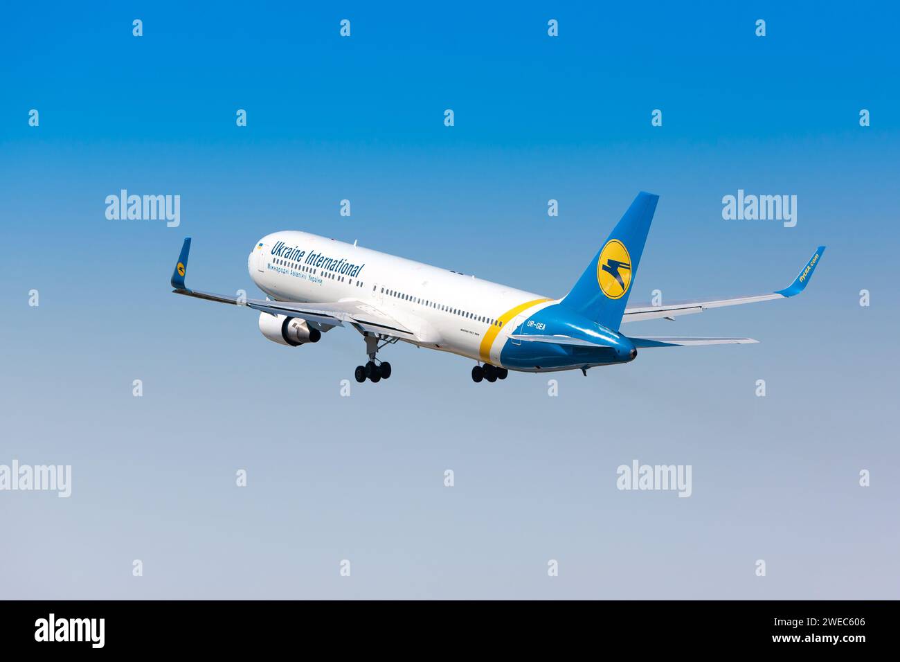 Boryspil, Ukraine - August 5, 2020: Airplane Boeing 767-300ER of ...