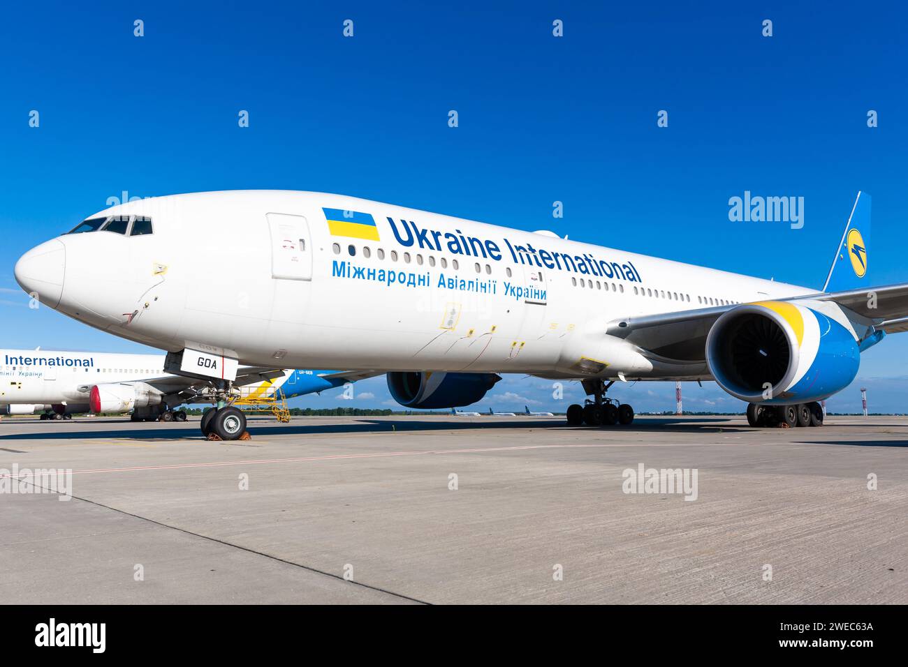 Boryspil, Ukraine - August 13, 2020: Airplane Boeing 777-200ER of ...