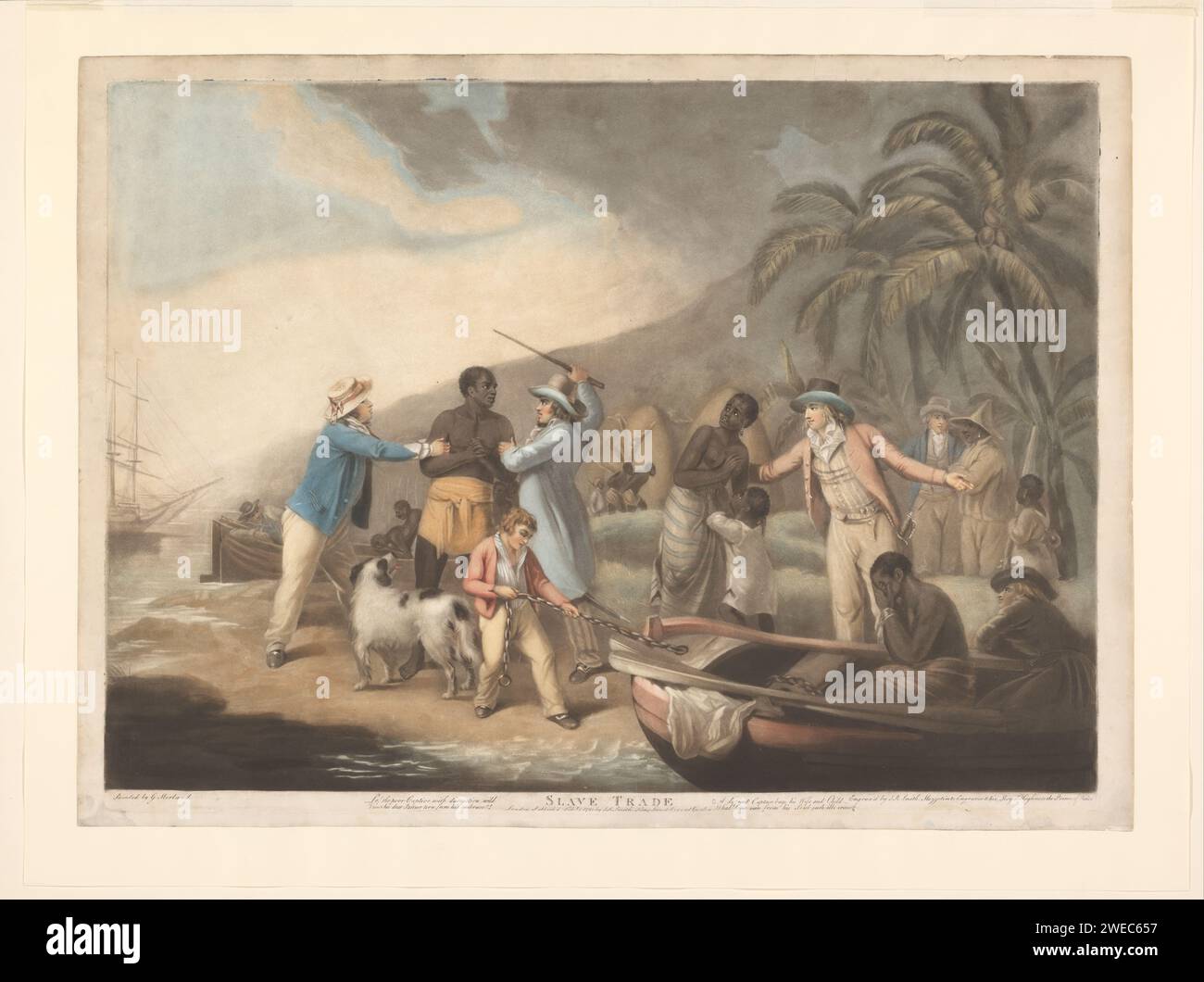 African family is separated by European slave traders, John Raphael Smith, after George Morland ...