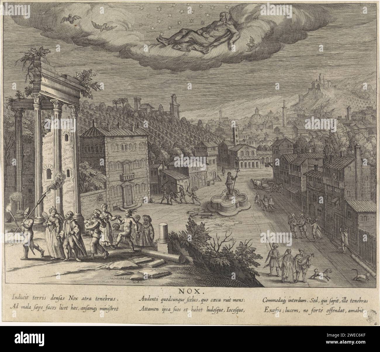 Allegory on the night with personification of NOx (the night), Egbert ...