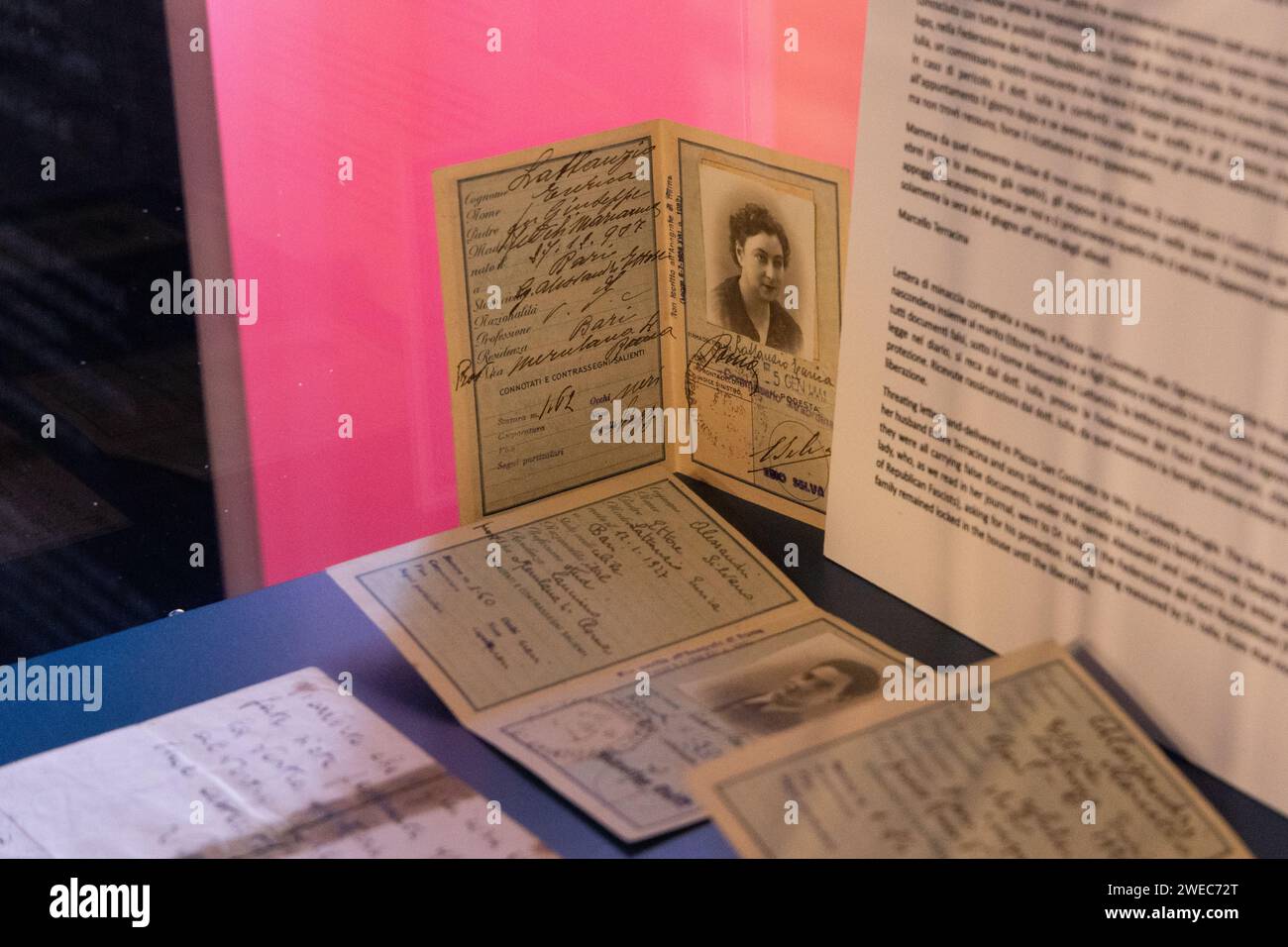 Rome, Italy. 24th Jan, 2024. Detail of the exhibition “The words of ...