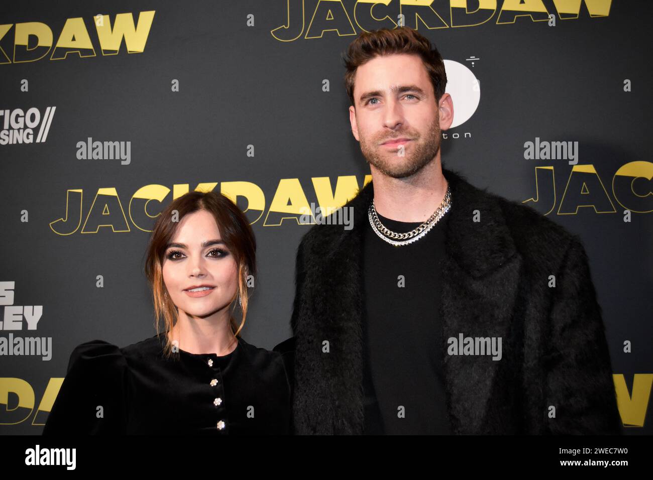 Middlesbrough, UK. 24 Jan 2024. Jenna Coleman and Oliver Jackson-Cohen ...
