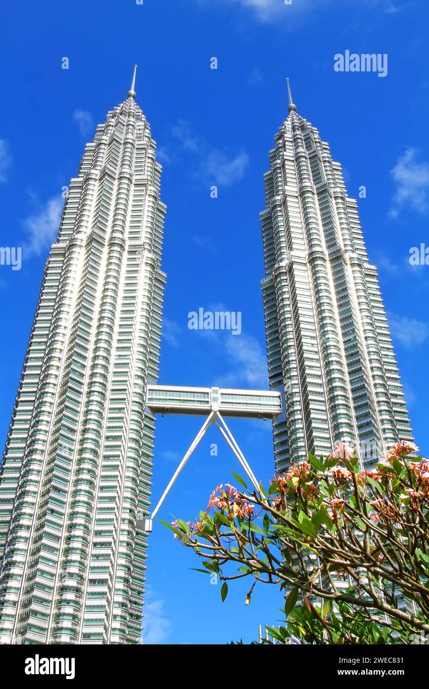 Petronas Twin Towers or KLCC as viewed from KLCC Park in Kuala Lumpur ...