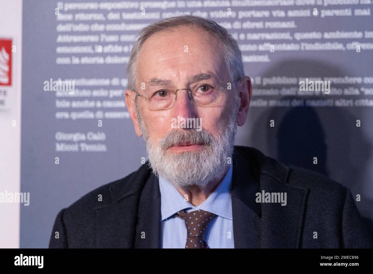 Rome, Italy. 24th Jan, 2024. Chief Rabbi of Rome Riccardo Di Segni ...