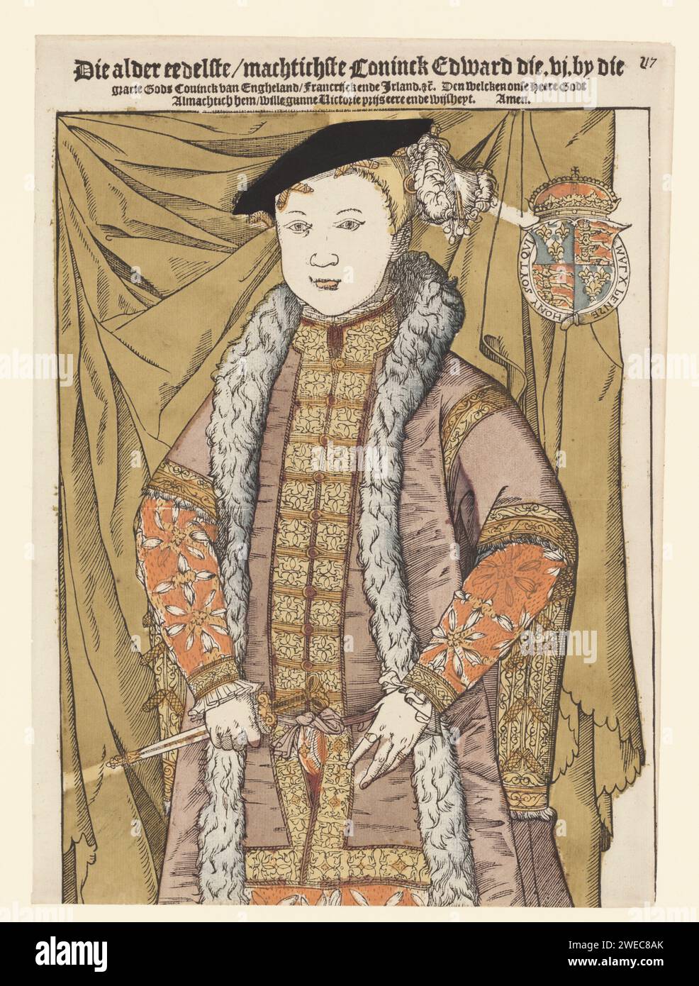 Portrait of Edward VI of England, Cornelis Anthonisz. (Manner of ...