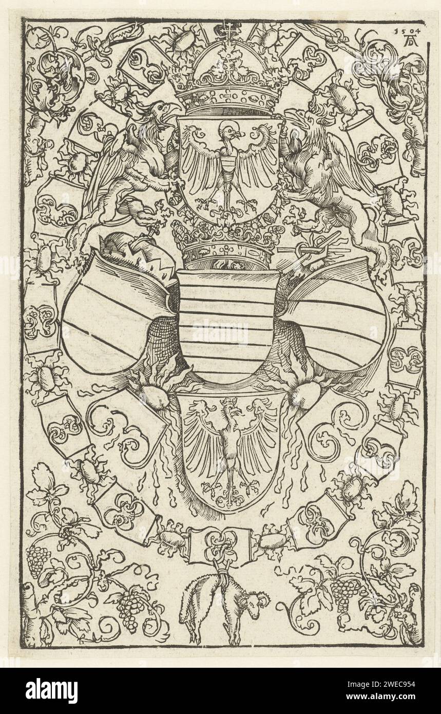 Coat of arms of Roman -Koning Maximiliaan, Albrecht Dürer, 1550 - 1600 ...