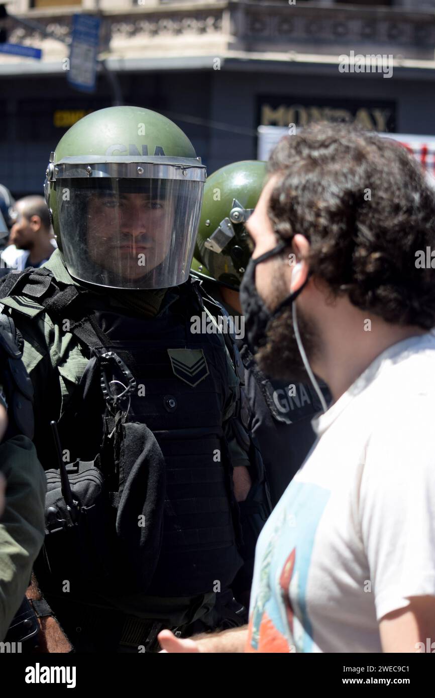 PARO GENERAL CGT CONTA EL PRESIDENTE ARGENTINO MILEI Stock Photo - Alamy