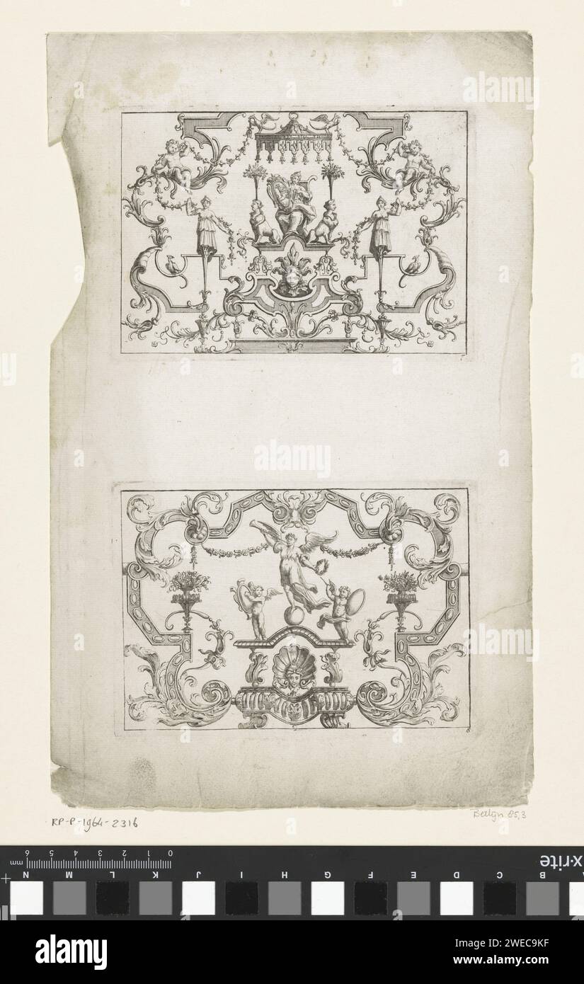 Grotesken with female figures and Putti, Lorenz Beger (Possible), After ...