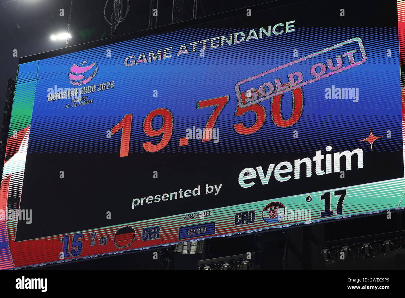 24.01.2024, Lanxess Arena, Koeln, GER, EHF Euro 2024, Men, Hauptrunde ...
