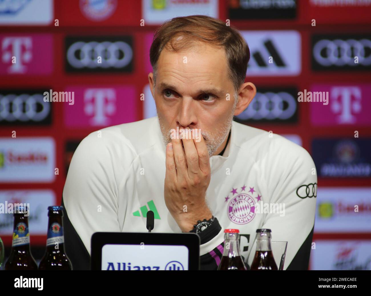 München, Deutschland 24. Januar 2024: Fussball, Herren, Bundesliga ...