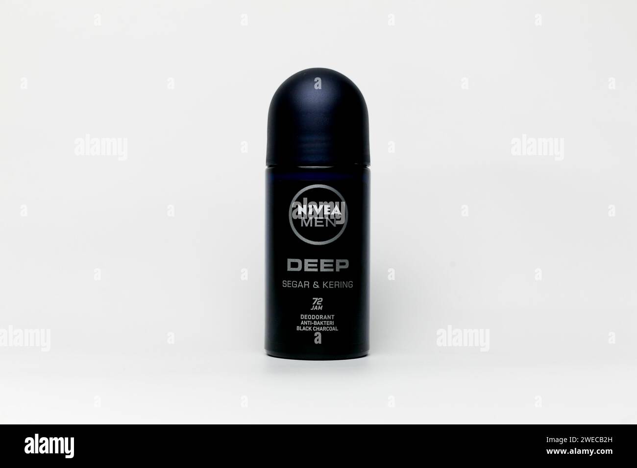 Nivea MEN deep carbon roll-on deodorant isolated on white background ...