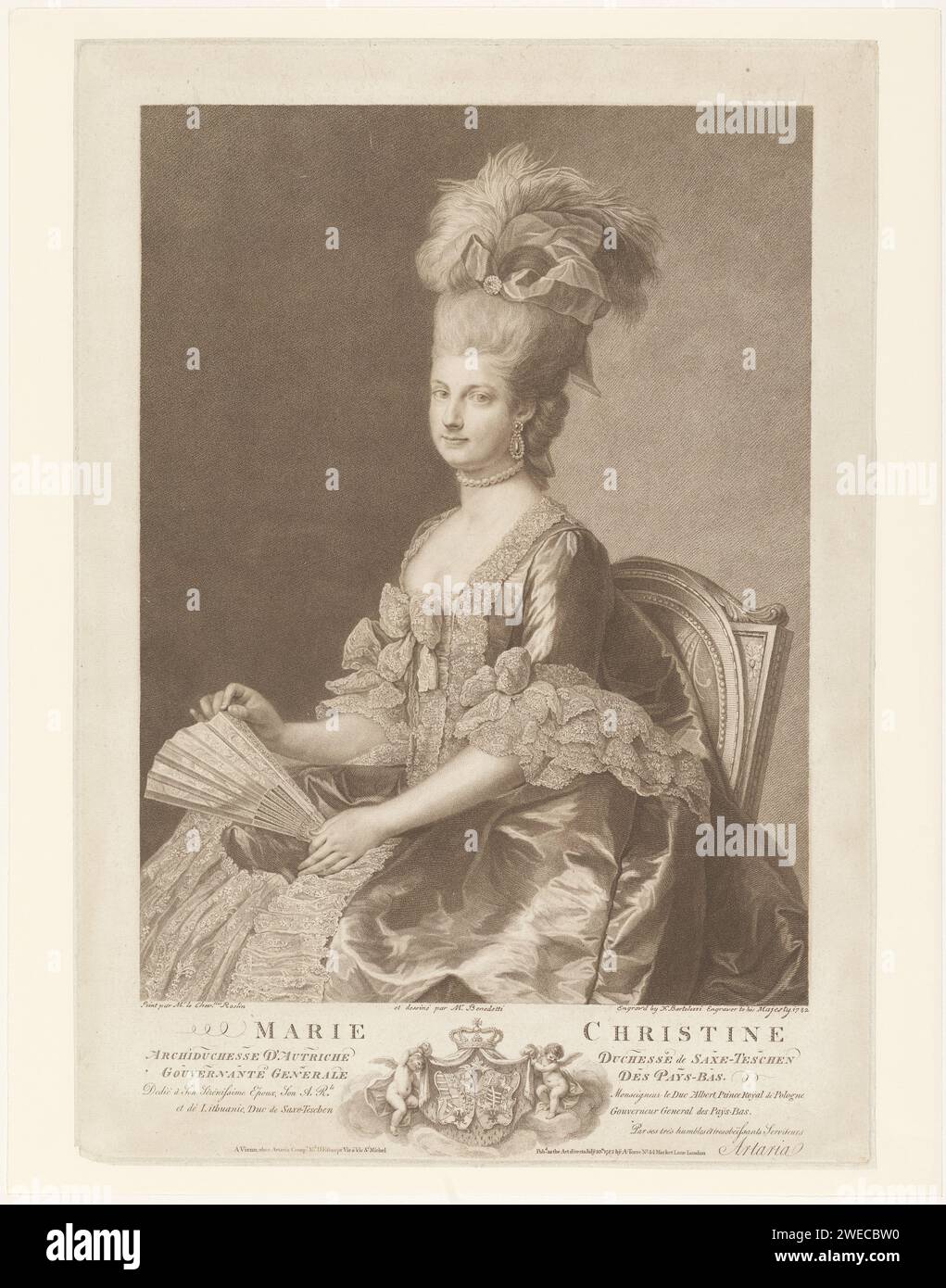 Portrait of Maria Christina van Austria, Francesco Bartolozzi, After ...
