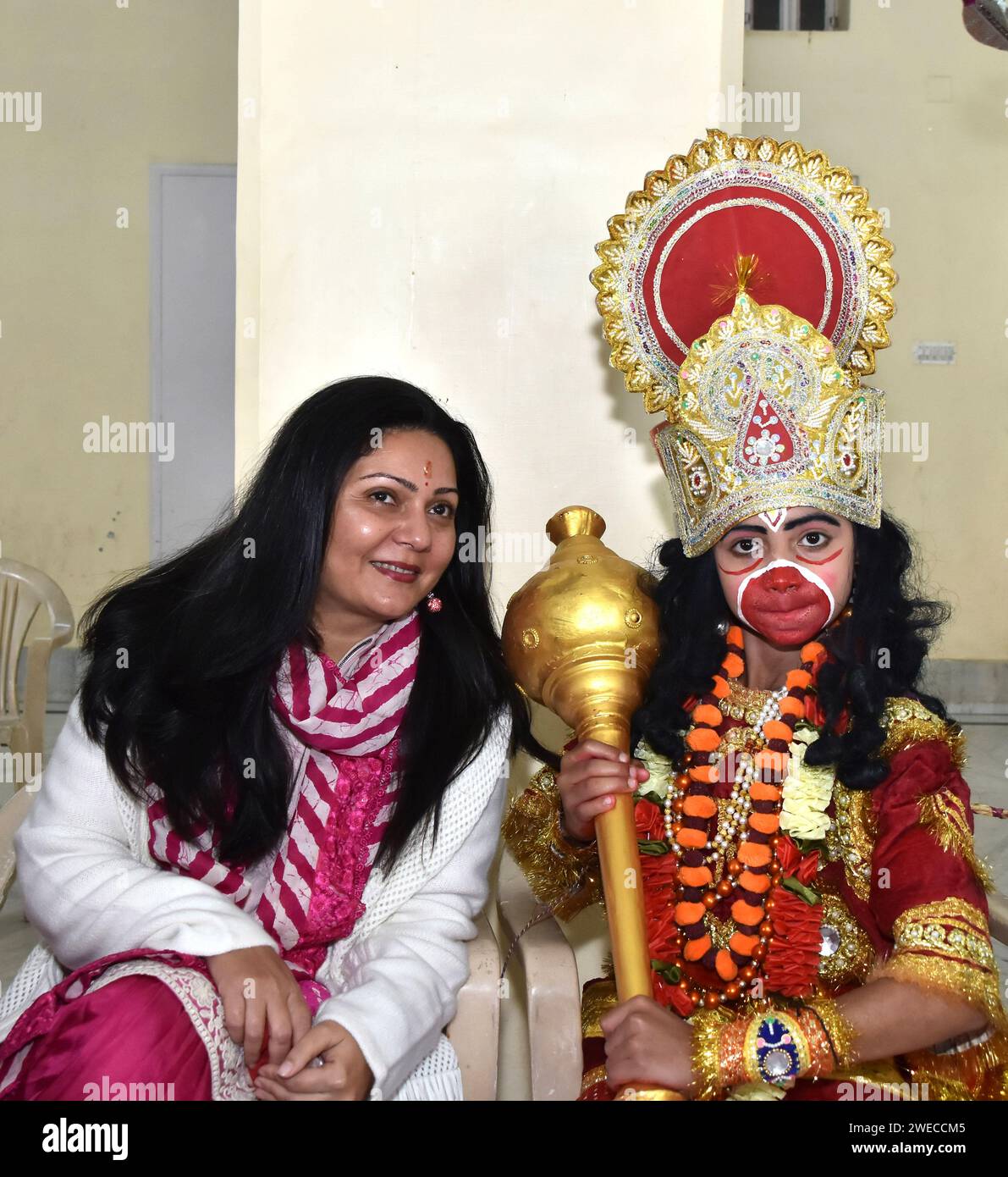 Bikaner, Rajasthan, India. 22nd Jan, 2024. Devotees of Shree Ram Laxman ...