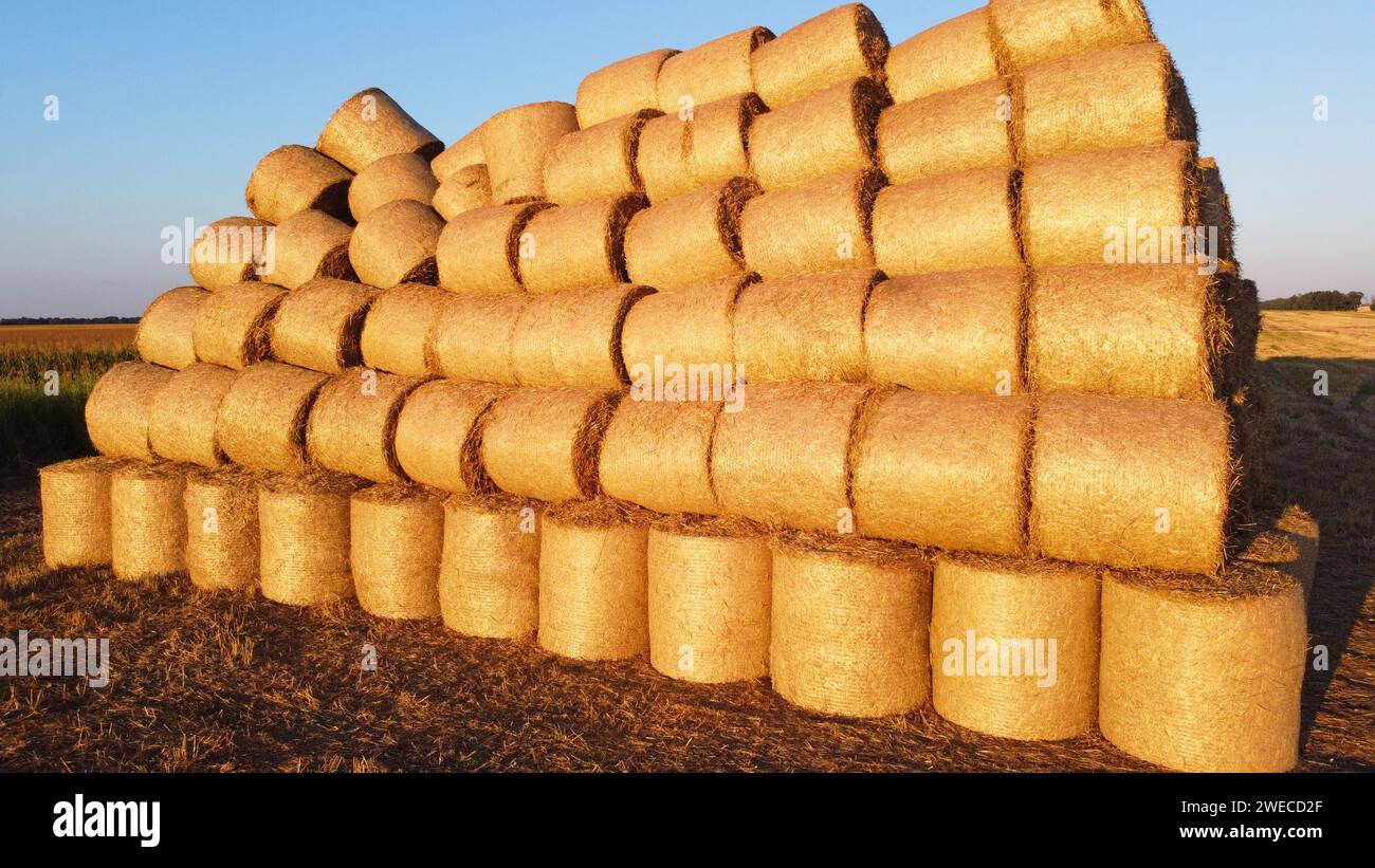 Twisted straw bales hi-res stock photography and images - Alamy