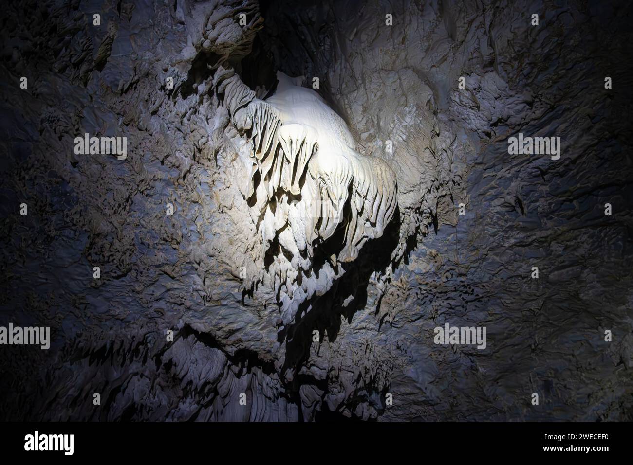 The Meziad Cave. One of the most beautiful caves in Romania Stock Photo ...