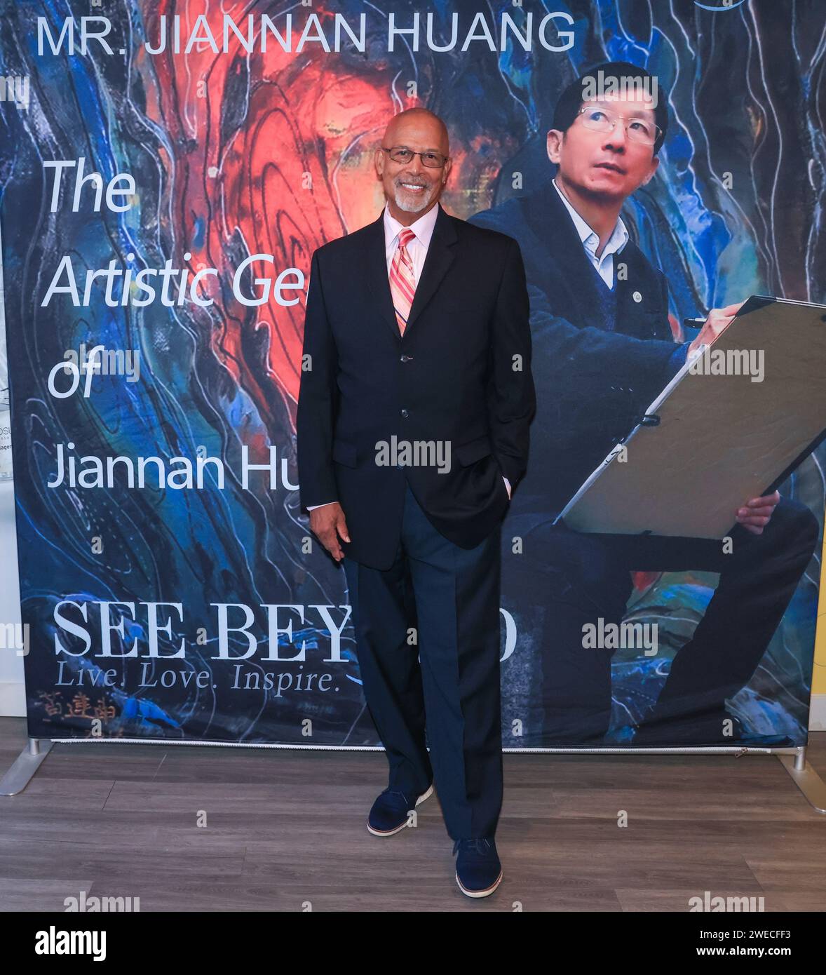 Arcadia, California, USA. 23rd January, 2024. Michael Warren, artist ...