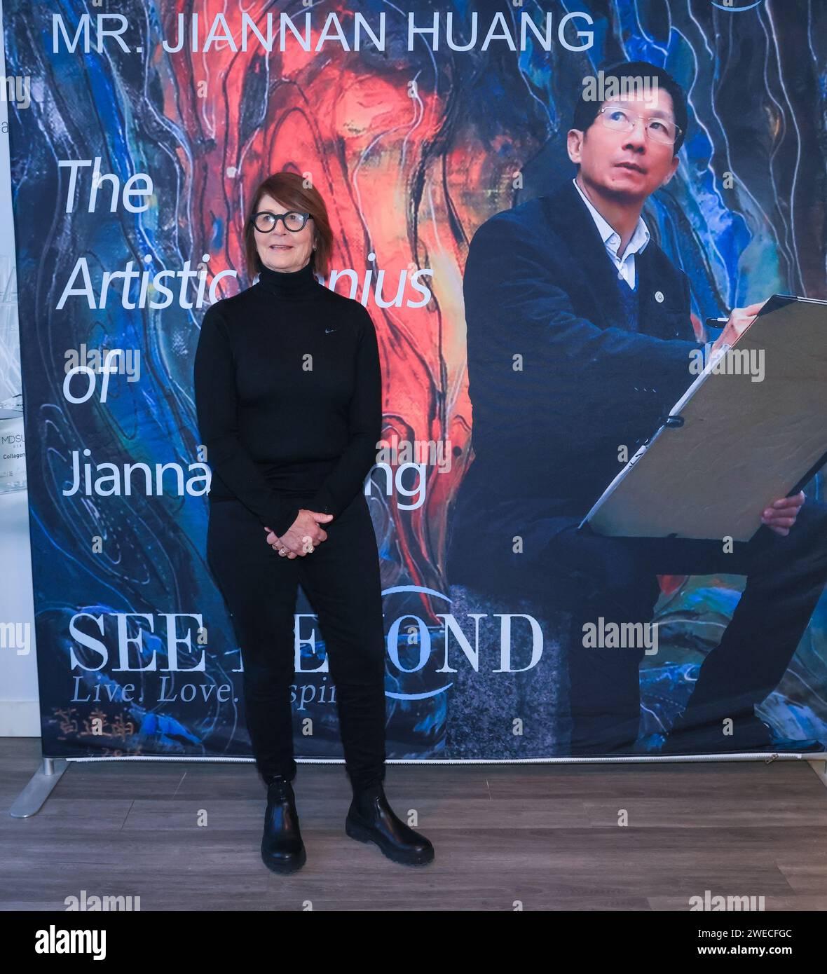 Arcadia, California, USA. 23rd January, 2024. Artist Lisa Schulte ...