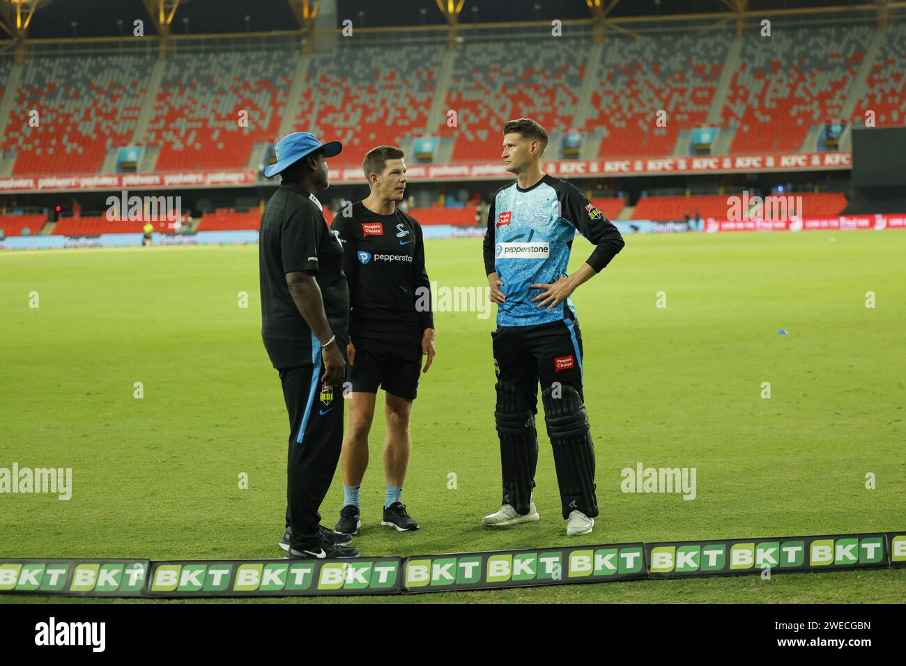 Gold Coast, Australia. 22nd Jan 2024. David Payne (14 Adelaide) with ...