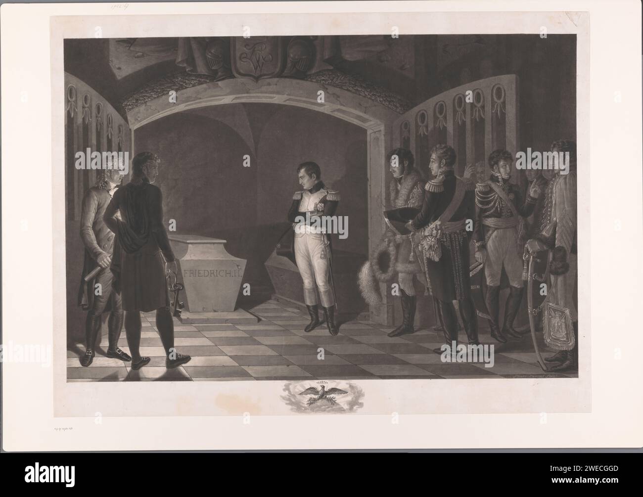 Napoleon visits the grave of Frederik II van Pruisen, Anonymous, 1806 ...