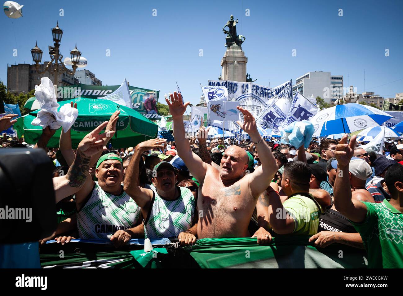 Buenos Aires, Argentina. 24th Jan, 2024. Massive strike against the ...