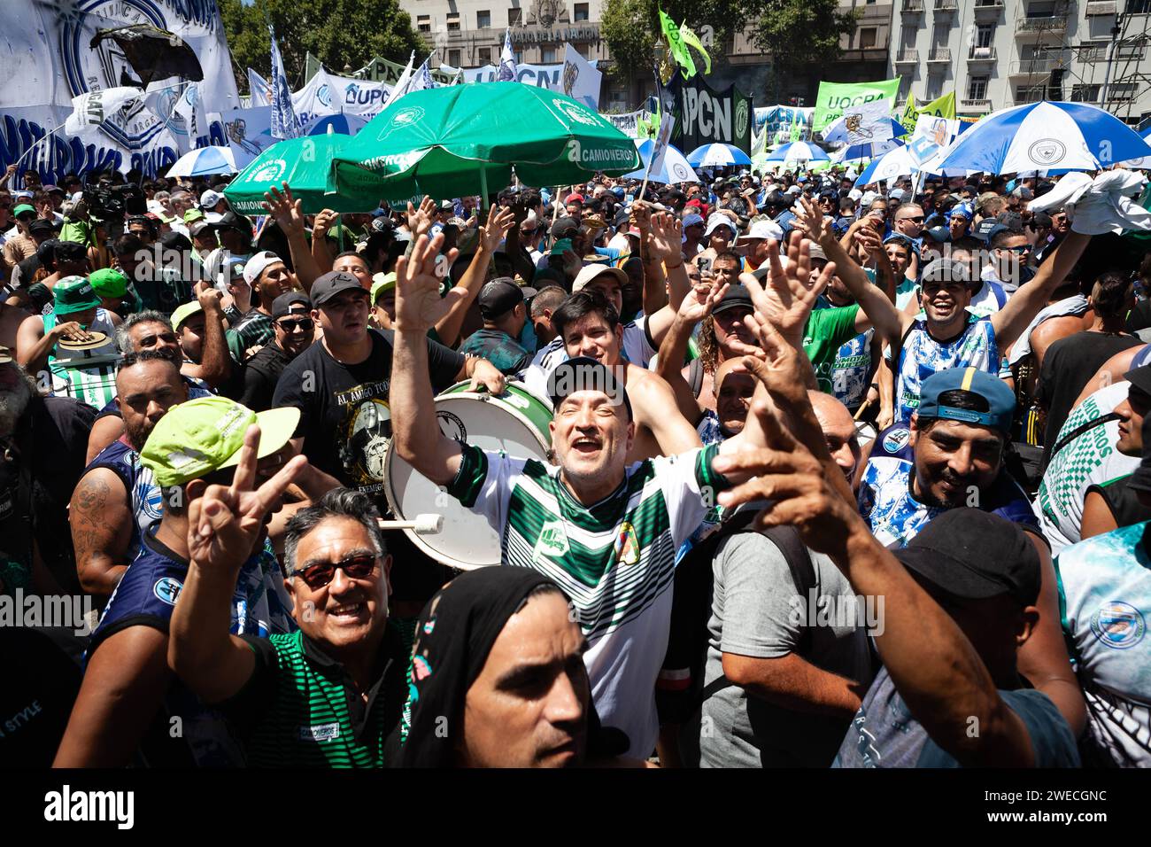 Buenos Aires, Argentina. 24th Jan, 2024. Massive strike against the ...