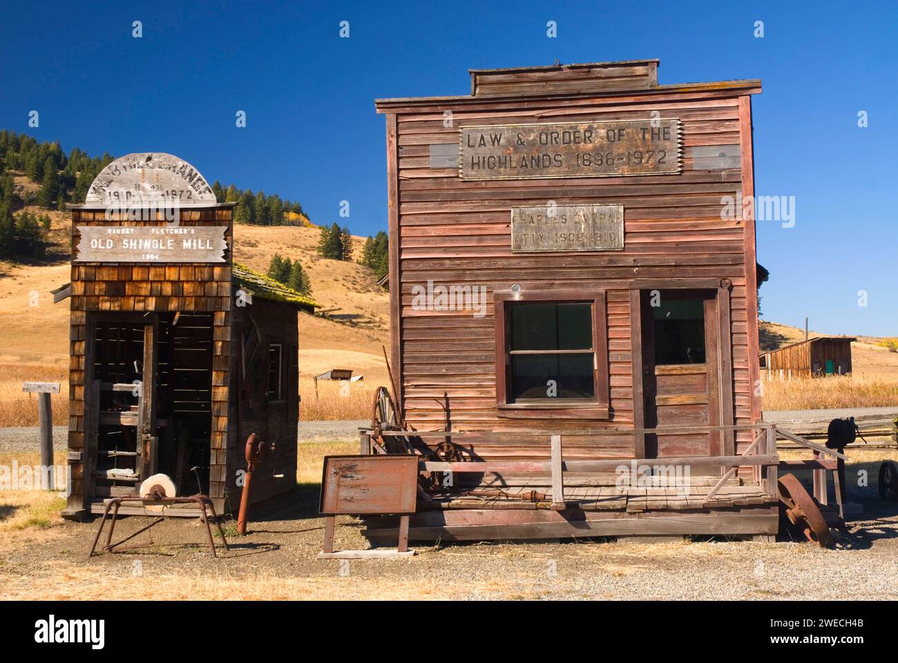 Frontier law office & Old Shingle Mill, Old Molson Museum, Molson ...
