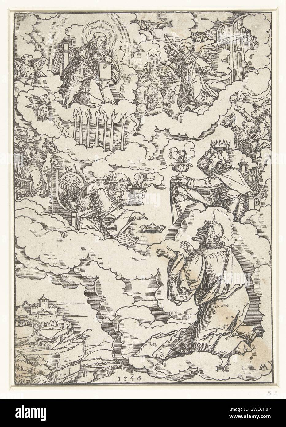 Vision of John the Evangelist with throning God and the twenty -four ...